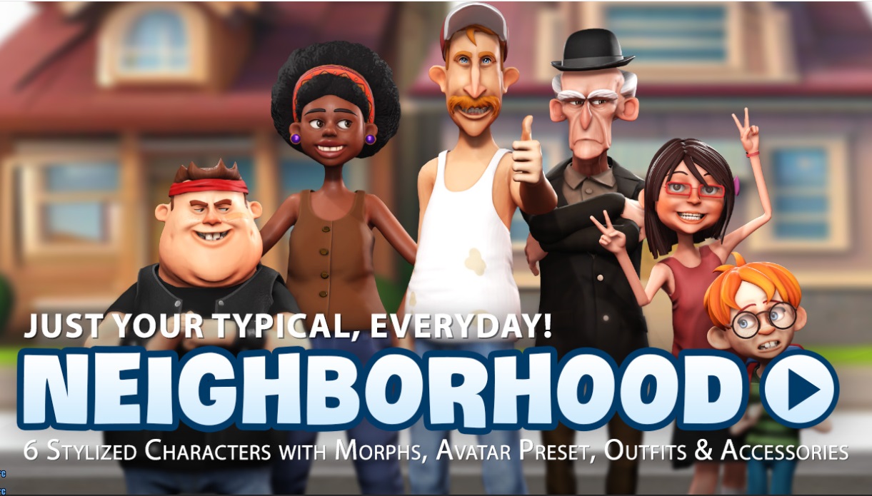 3D Stylized Characters - Neighborhood | Character Creator [Request]